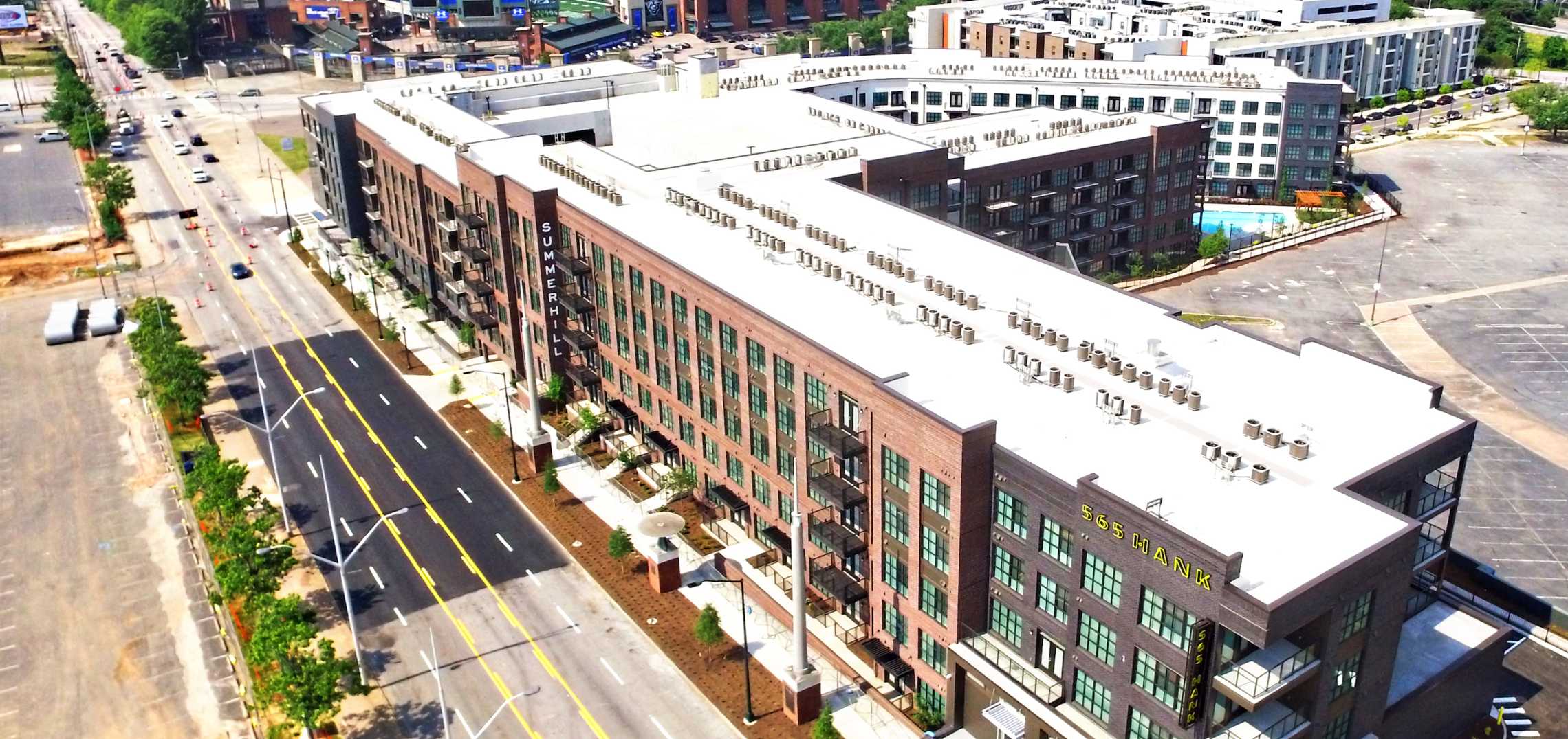 A drone's-eye view of Atlanta's rapidly changing Summerhill community ...