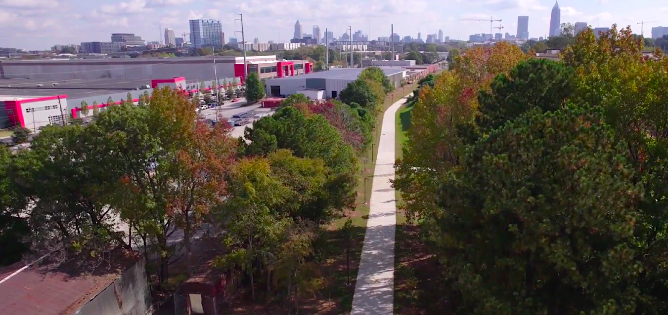 Check out this stretch of Westside BeltLine, now finished, from above ...