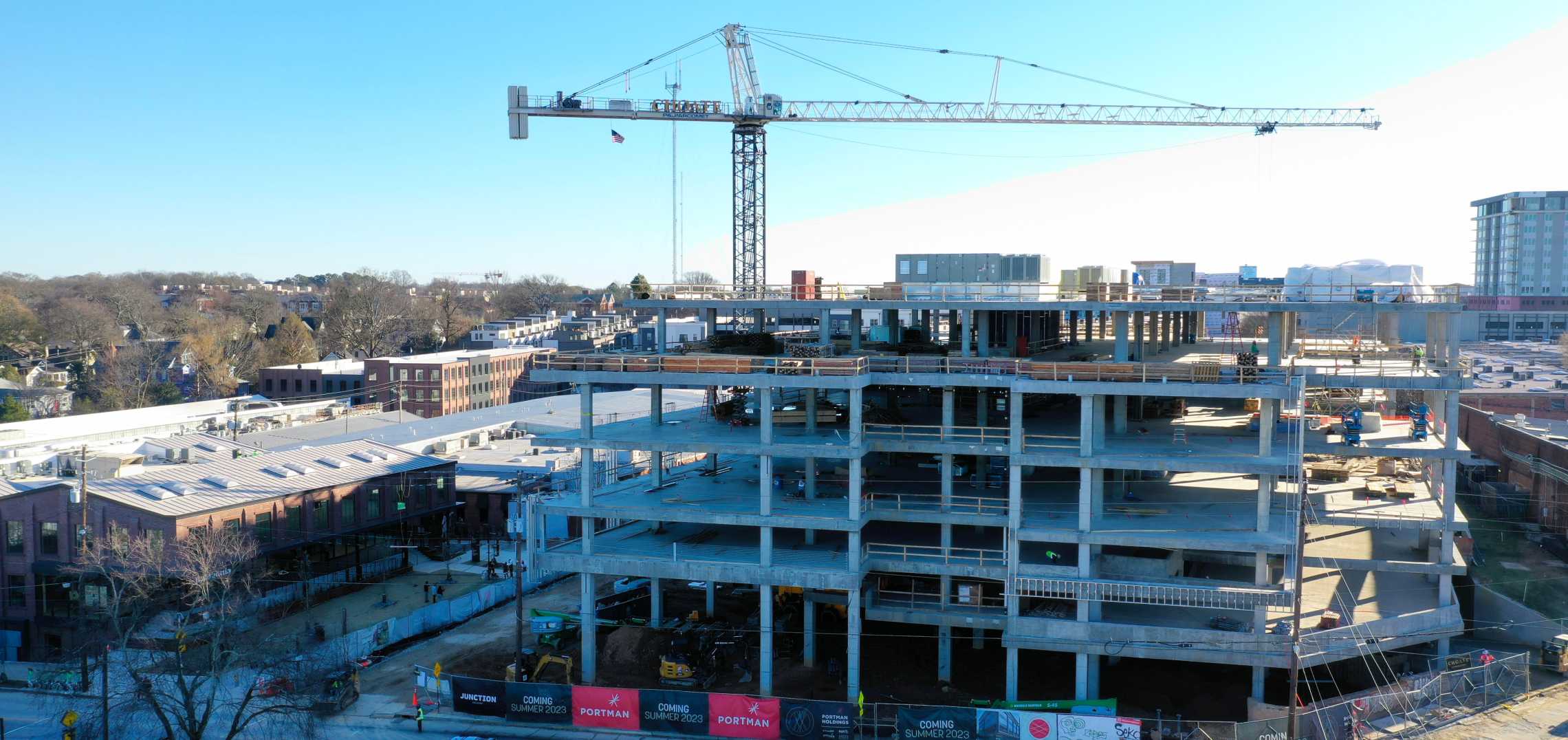 Photos: How topped-out 'Junction' relates to the BeltLine right now ...