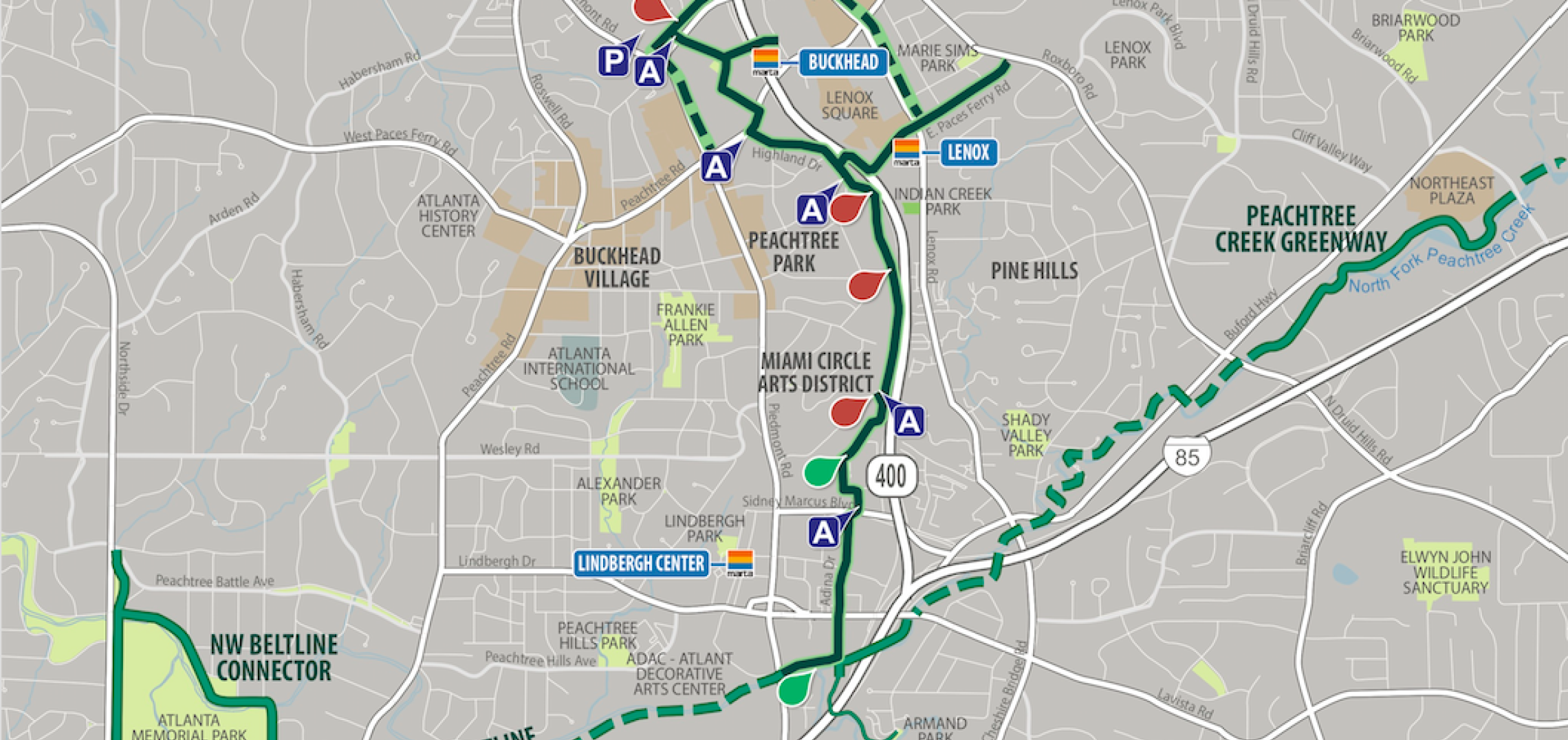 Mapped: How north ATL will be connected with BeltLine, PATH400, other ...