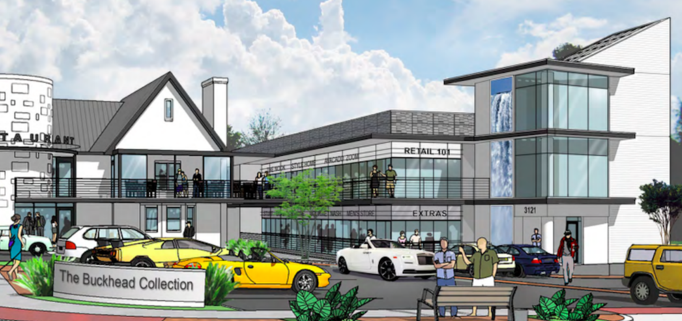 Refined vision emerges for prominent Buckhead corner | Urbanize Atlanta