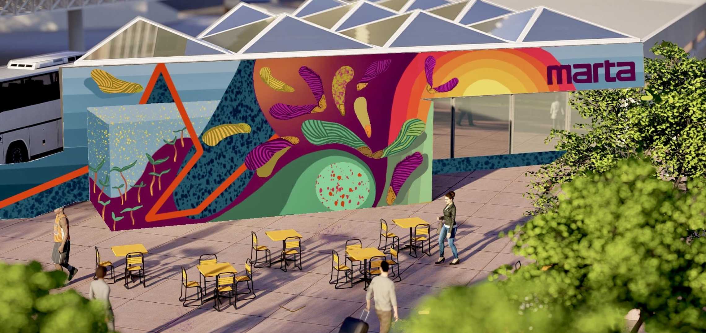 Artful, communal Midtown space bound for MARTA station | Urbanize Atlanta