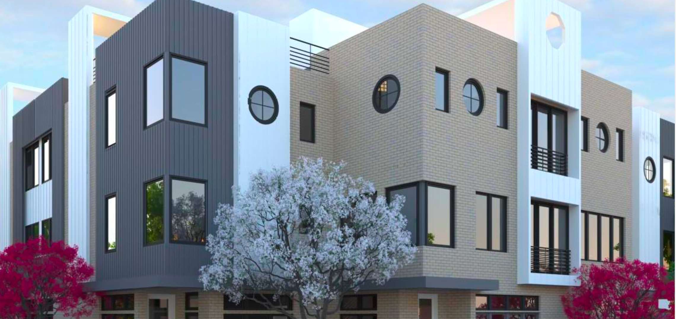 Dutch-inspired infill project takes shape on vacant corner lot ...