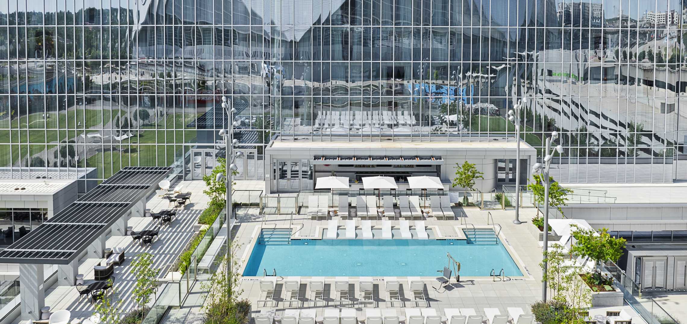 Pool overlooking Mercedes-Benz Stadium opens to public—for a price ...