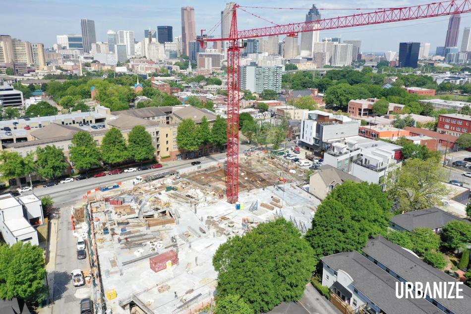 Aerial tour over ever-changing Old Fourth Ward, springtime edition ...